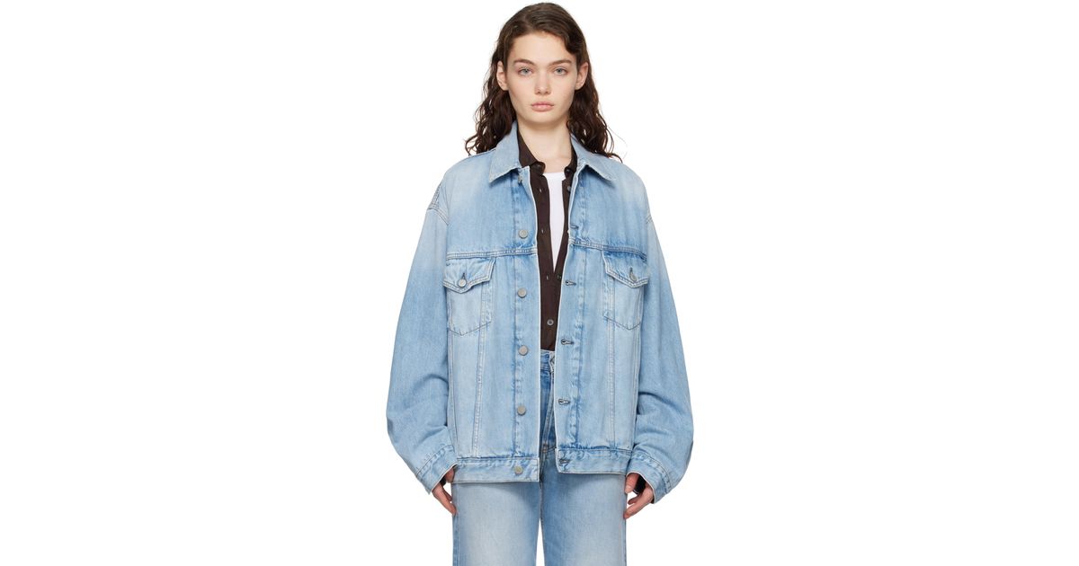 Acne Studios Relaxed Fit Denim Jacket in Blue | Lyst