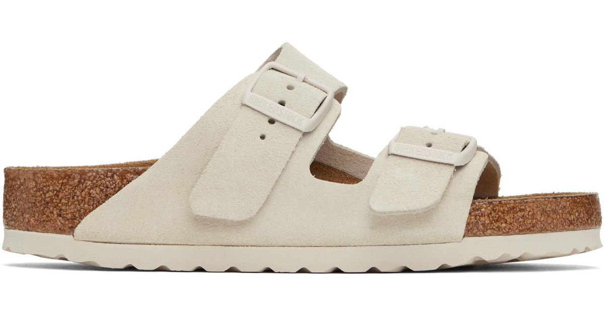 Birkenstock Off- Regular Arizona Soft Footbed Sandals in Black | Lyst