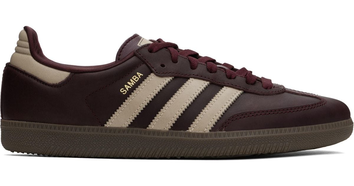 adidas Originals Burgundy Samba Og Sneakers in Black | Lyst