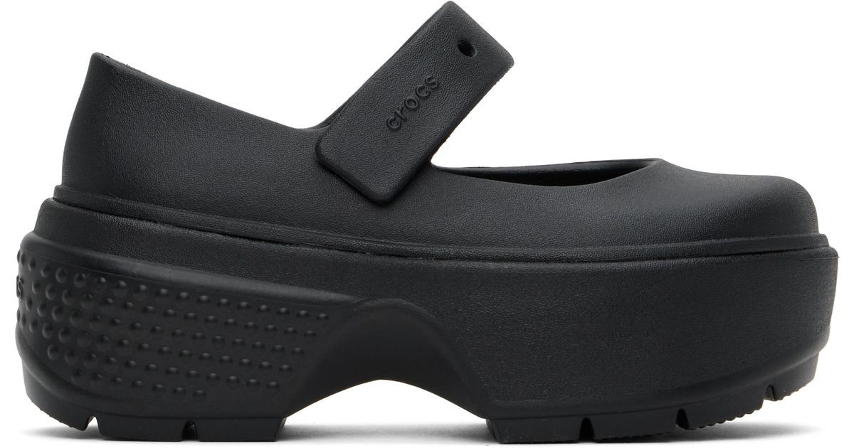 Crocs™ Stomp Mary Jane Slip-On Loafers in Black | Lyst