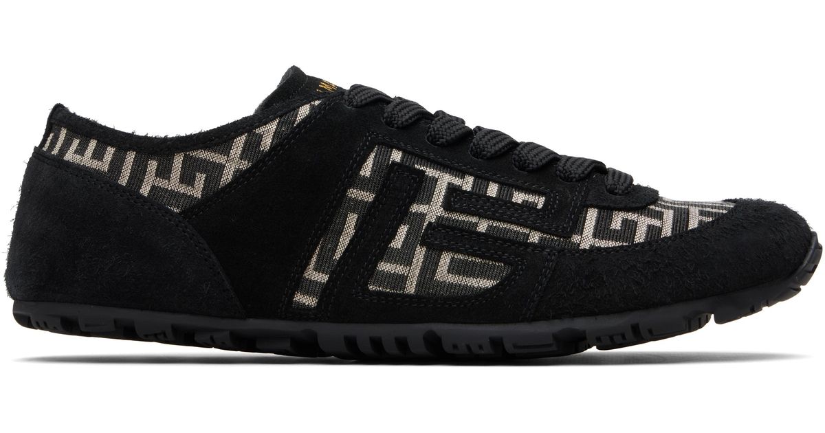 Balmain Racer 45 Monogram Sneakers in Black for Men | Lyst UK