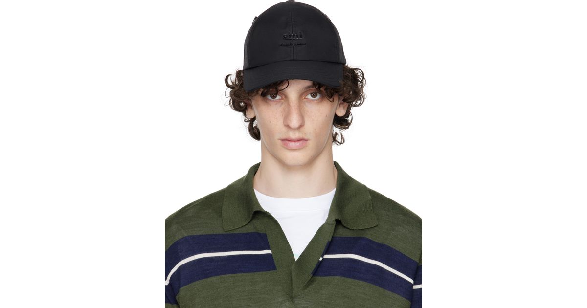 Ami Paris 'Ami' Cap in Black for Men | Lyst
