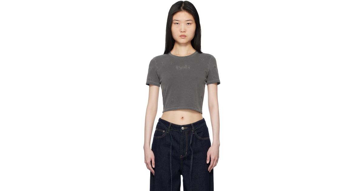 Micro T-Shirt Gris À Logos Emblématiques Et Logo 1999 Ksubi en coloris ...