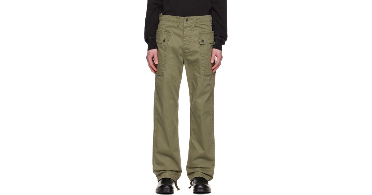 RRL Herringbone Field Cargo Pants in Green for Men | Lyst UK