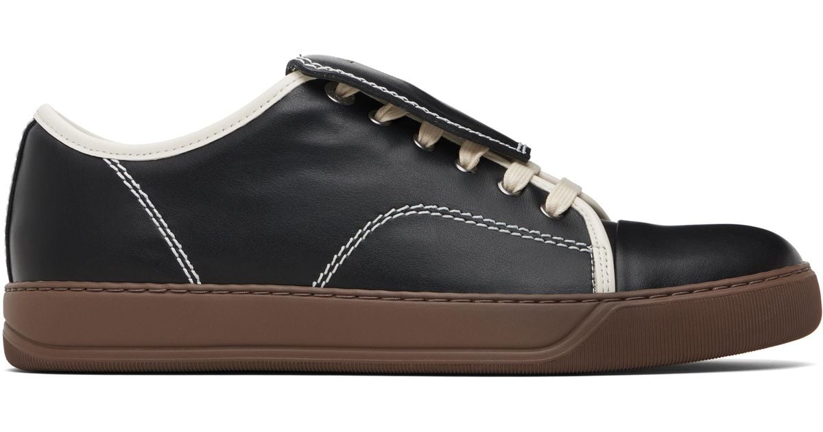 Lanvin Dbb1 Leather Tongue Sneakers in Black for Men | Lyst UK