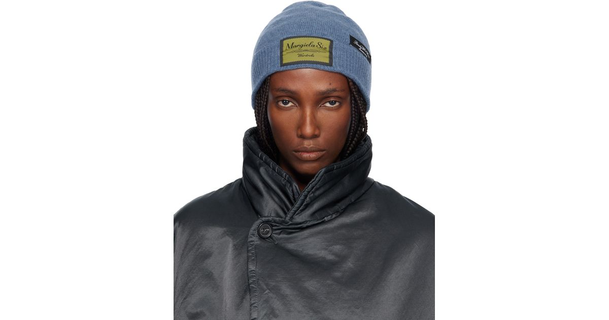 MM6 by Maison Margiela Access Labels Story Beanie in Black | Lyst UK