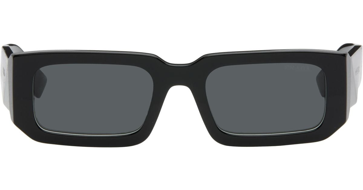 Prada Square Acetate Chunky Sunglasses in Black for Men | Lyst UK