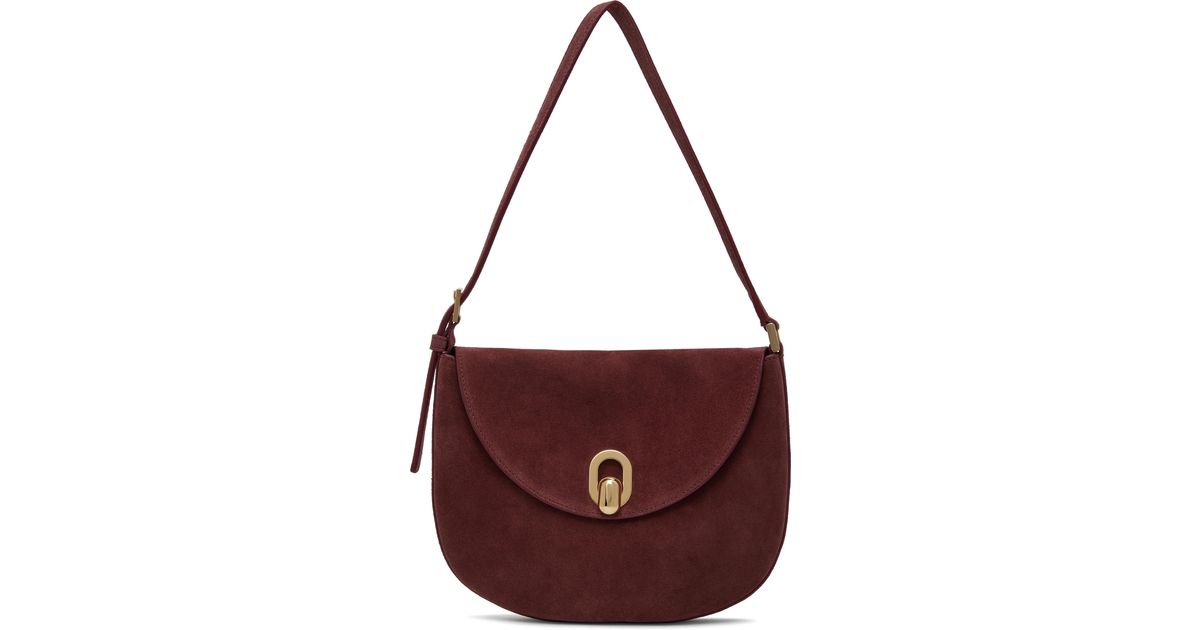 SAVETTE Burgundy Small Tondo Bag in Purple | Lyst