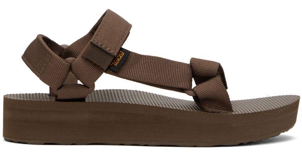 Teva Brown Midform Universal Sandals in Black | Lyst