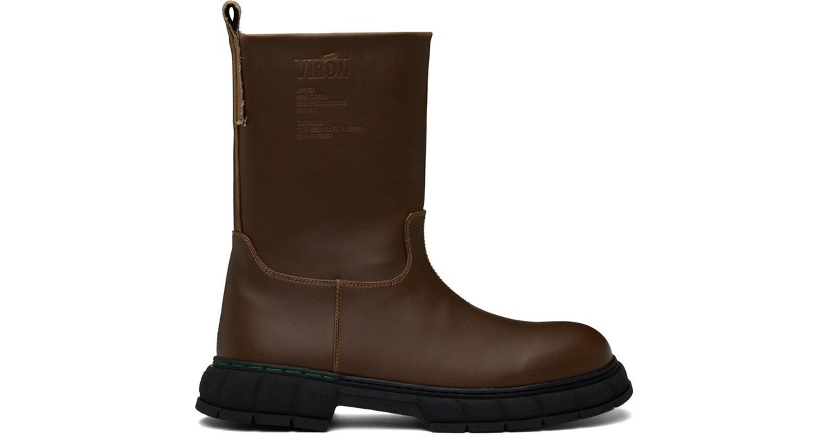 Viron Corn Polymer Faux-Leather Boots in Brown for Men | Lyst