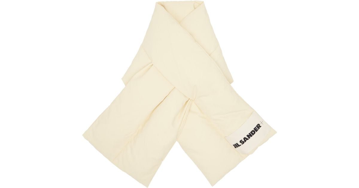 Jil Sander Off- Down Scarf in Natural for Men | Lyst UK
