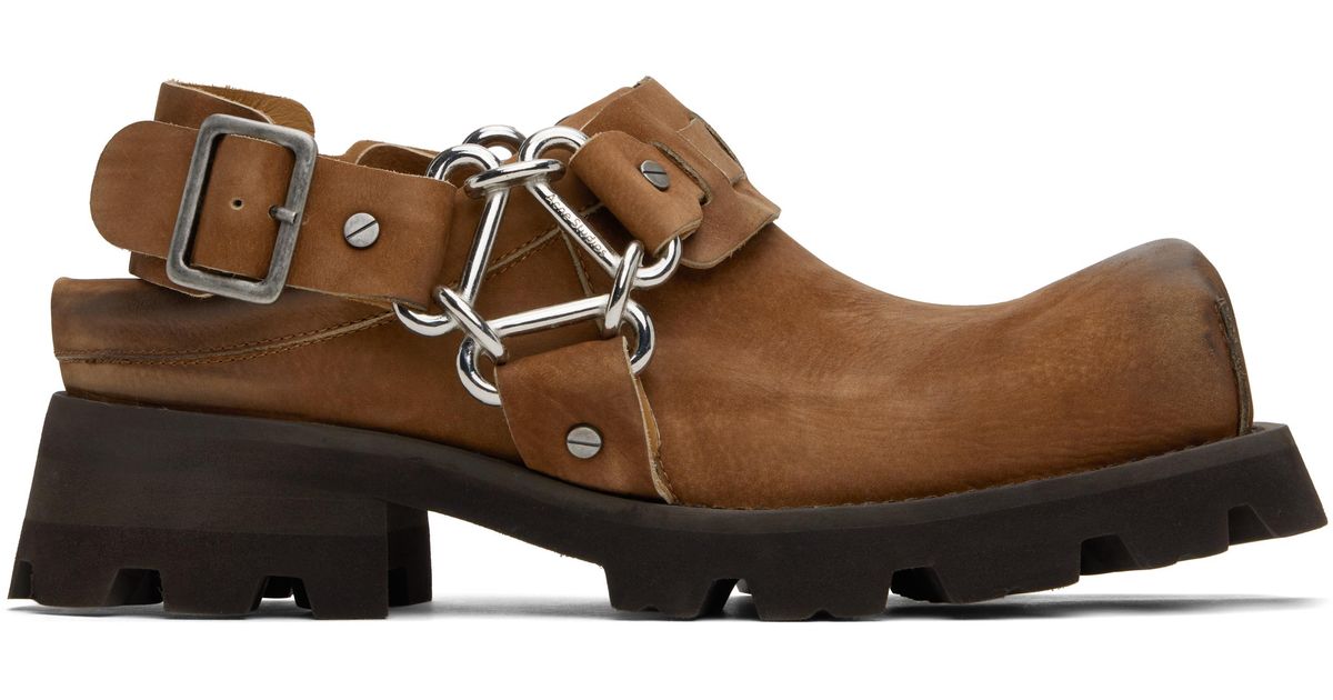 Acne Studios Leather Buckle Mules in Black for Men | Lyst UK