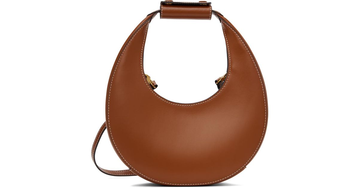 STAUD Tan Mini Moon Bag in Brown | Lyst