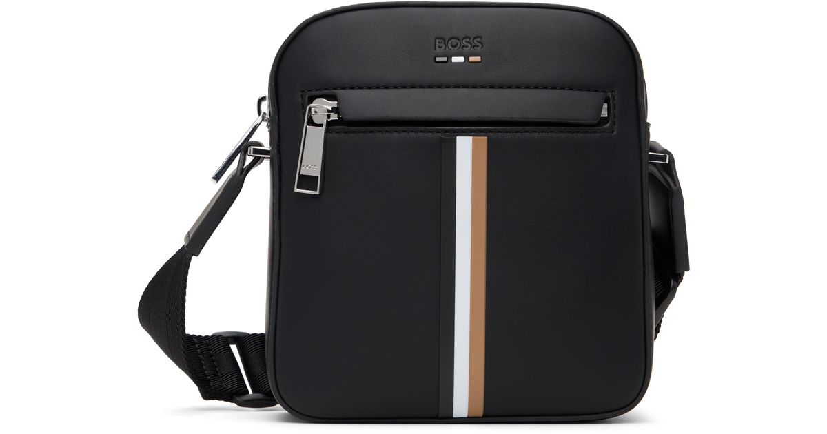 BOSS Signature Stripe Bag in Black for Men | Lyst