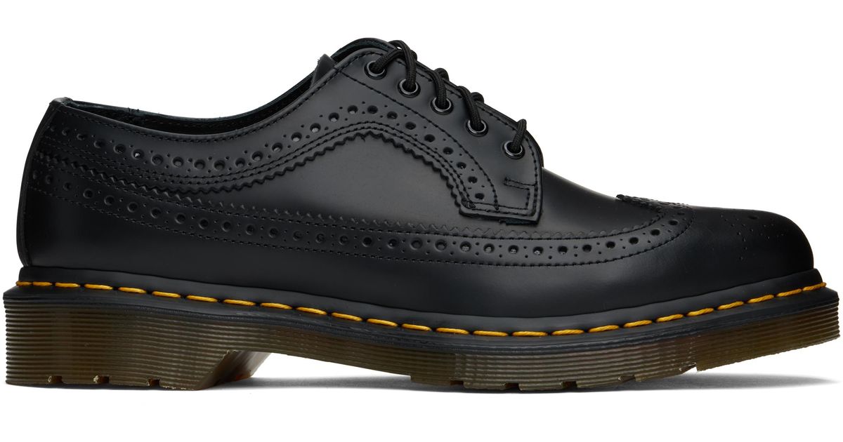Dr. Martens 3989 Stitch Smooth Leather Brogues in Black for Men | Lyst