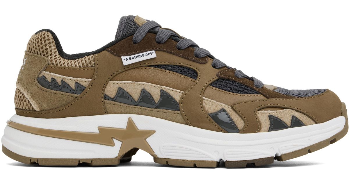 A Bathing Ape Shark Sta #2 Sneakers in Black for Men | Lyst