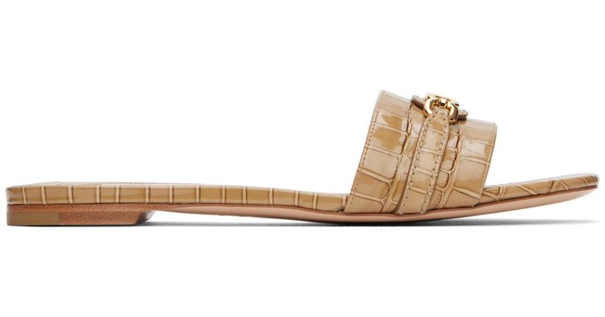 Tom Ford Leather Slides in Black | Lyst