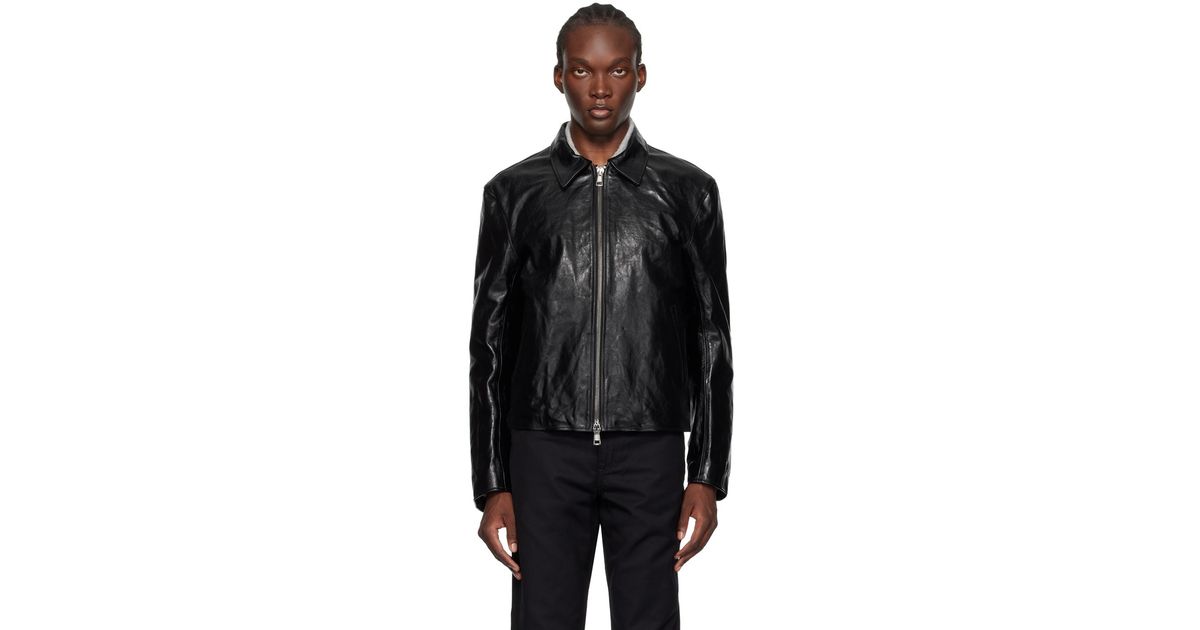 Our Legacy Mini Leather Jacket in Black for Men | Lyst