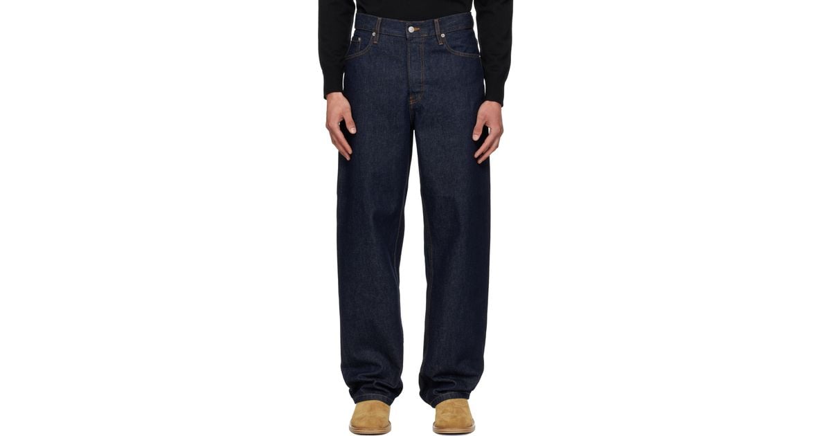 Dries Van Noten Loose Fit Jeans in Blue for Men | Lyst UK