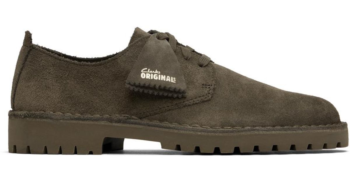 Clarks Desert Rock Lo Derbys in Black for Men | Lyst