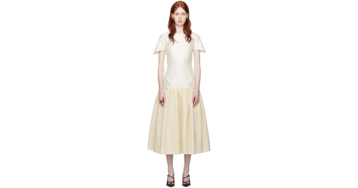 Nicklas Skovgaard Ssense Exclusive Off- Andrea Maxi Dress in Natural | Lyst
