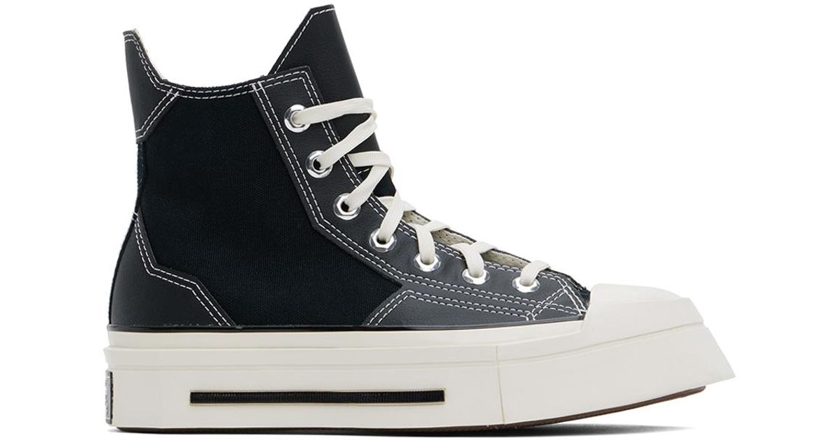 Converse Chuck 70 De Luxe Squared High Top Sneakers in Black | Lyst