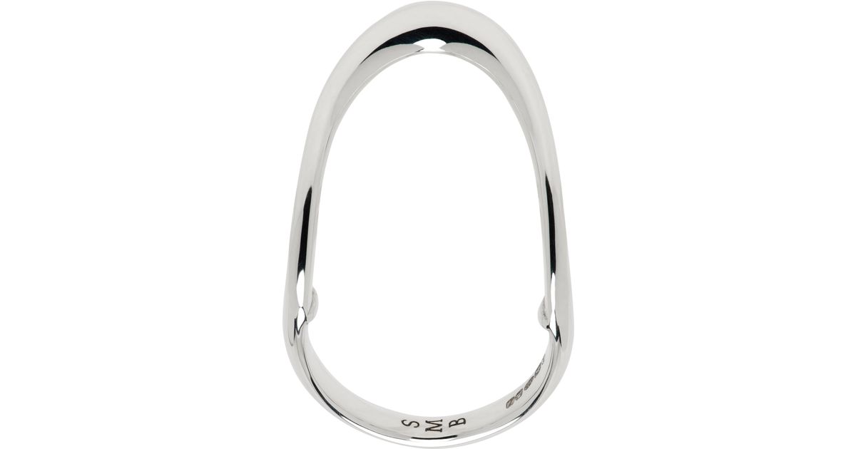 Sarah Madeleine Bru 'la Vague' Ring in Black | Lyst