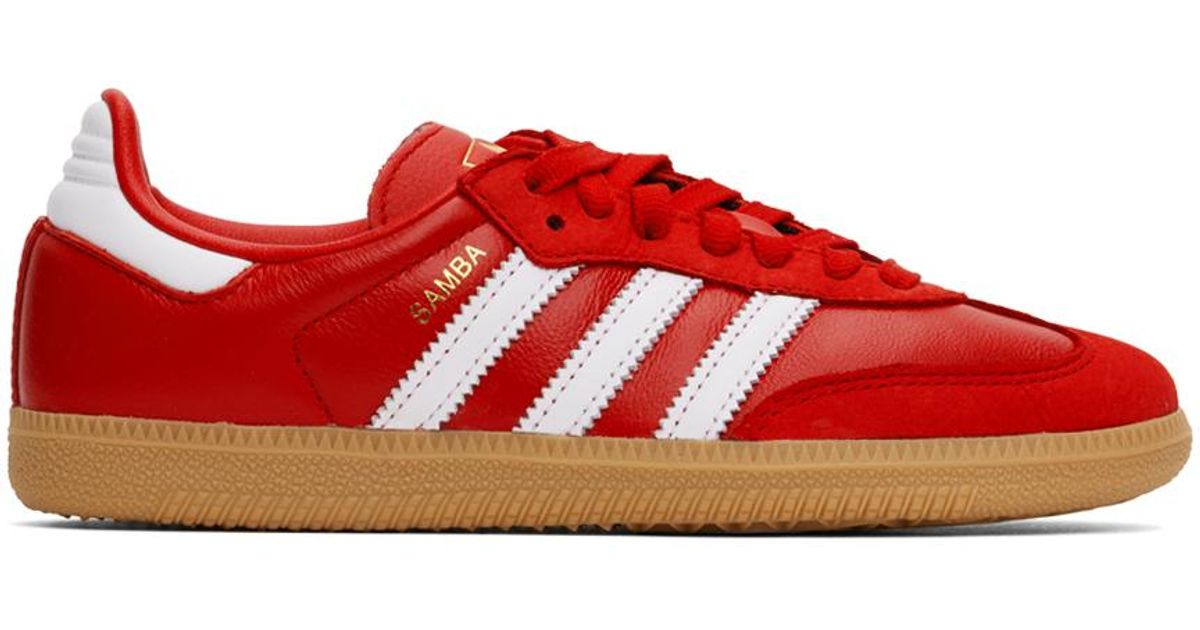 adidas Originals Samba Og Sneakers in Red | Lyst UK