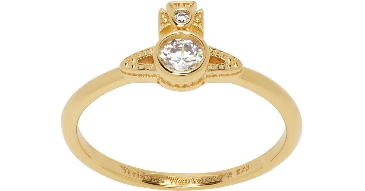 Vivienne Westwood Gold London Orb Ring in Metallic | Lyst UK