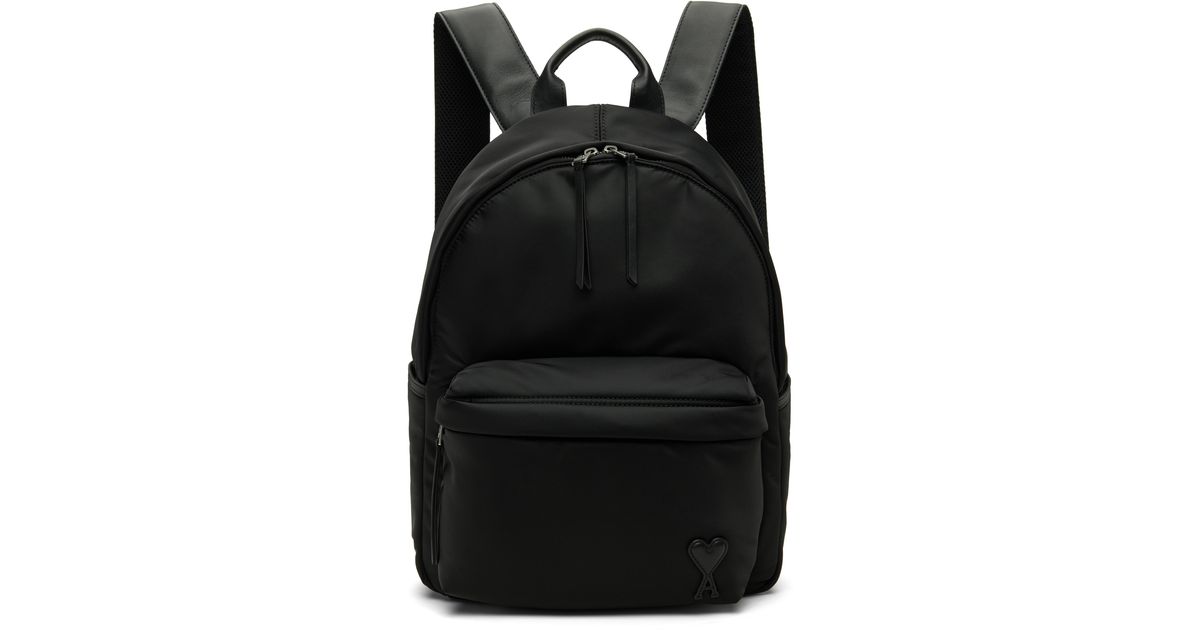 Ami Paris Marcel Backpack in Black for Men | Lyst UK