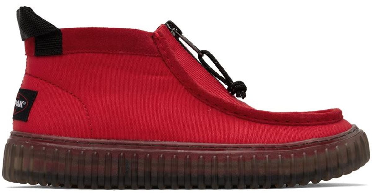 Clarks Eastpak Edition Torhill Zip Boots in Red for Men | Lyst