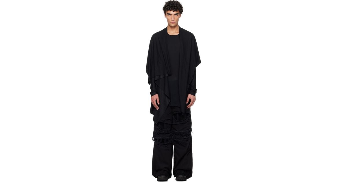 Julius Veiled Cardigan in Black for Men | Lyst Canada