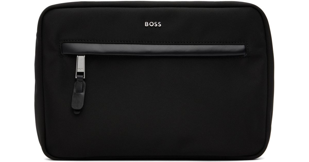 BOSS Logo Hardware Pouch in Black for Men | Lyst