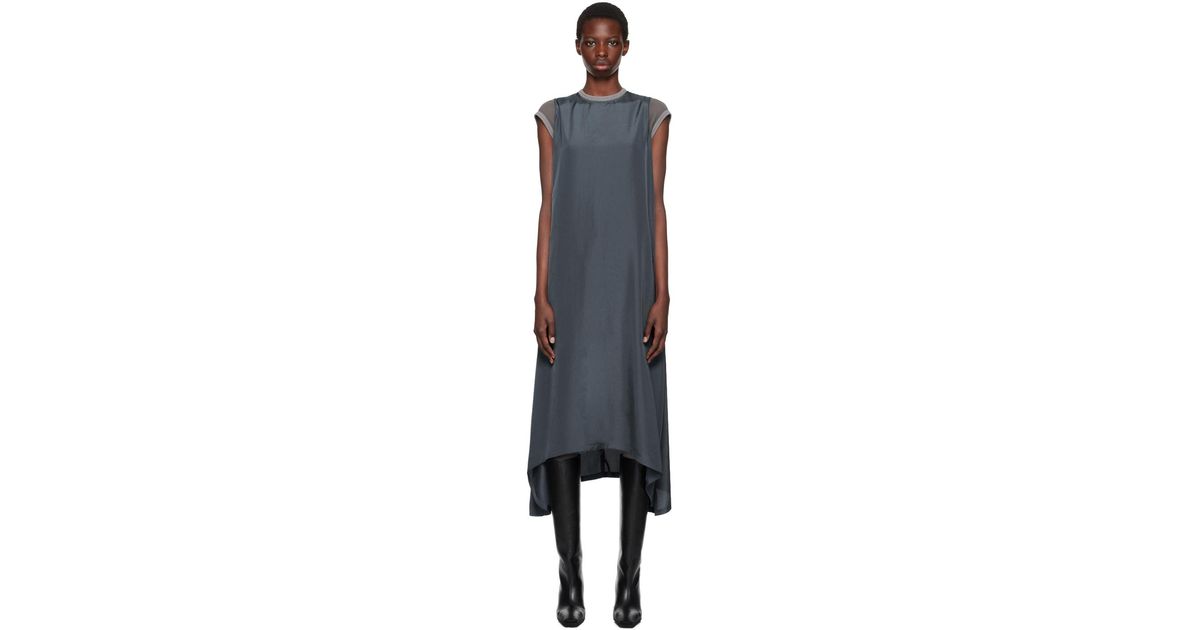 Acne Studios Derese Fluid Shift Maxi Dress in Black | Lyst