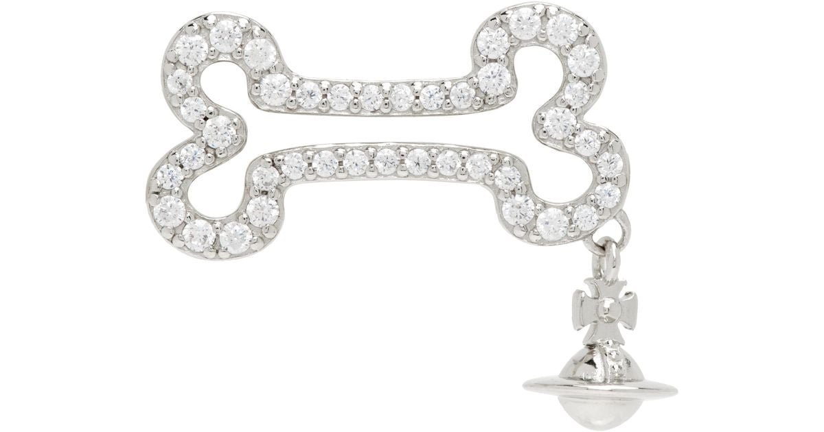 Vivienne Westwood Lyndon Bone Single Earring in White for Men | Lyst