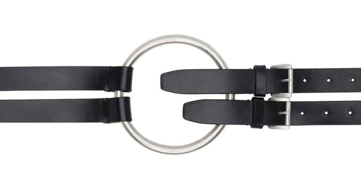 Ann Demeulemeester Bobby Double Belt in Black | Lyst
