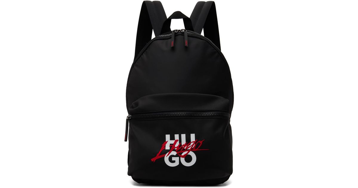 HUGO Handwritten 2.0 Backpack in Black for Men | Lyst
