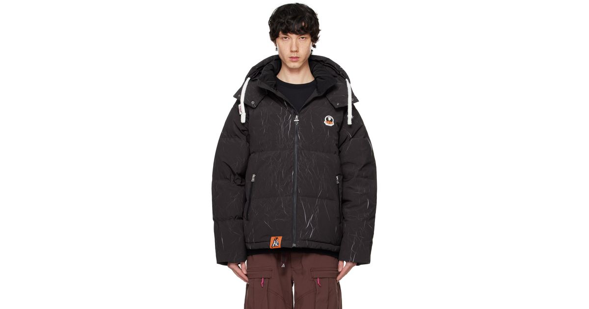 Aape By A Bathing Ape Moonface Logo Camo Hooded Down Jacket in Black ...