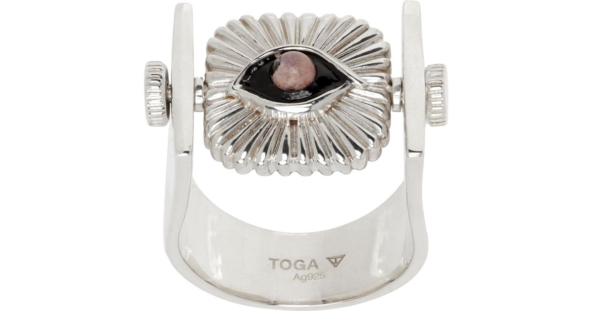 Toga Virilis Motif Ring in Metallic for Men | Lyst