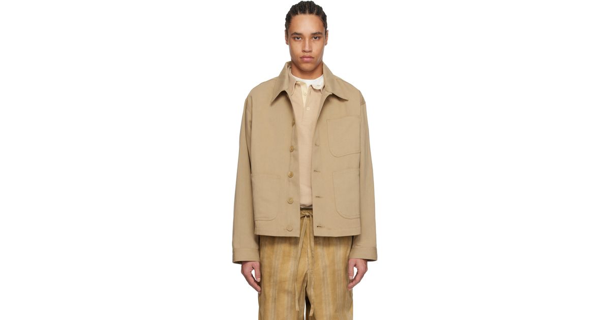 colbo Tan Work Jacket in Natural for Men | Lyst