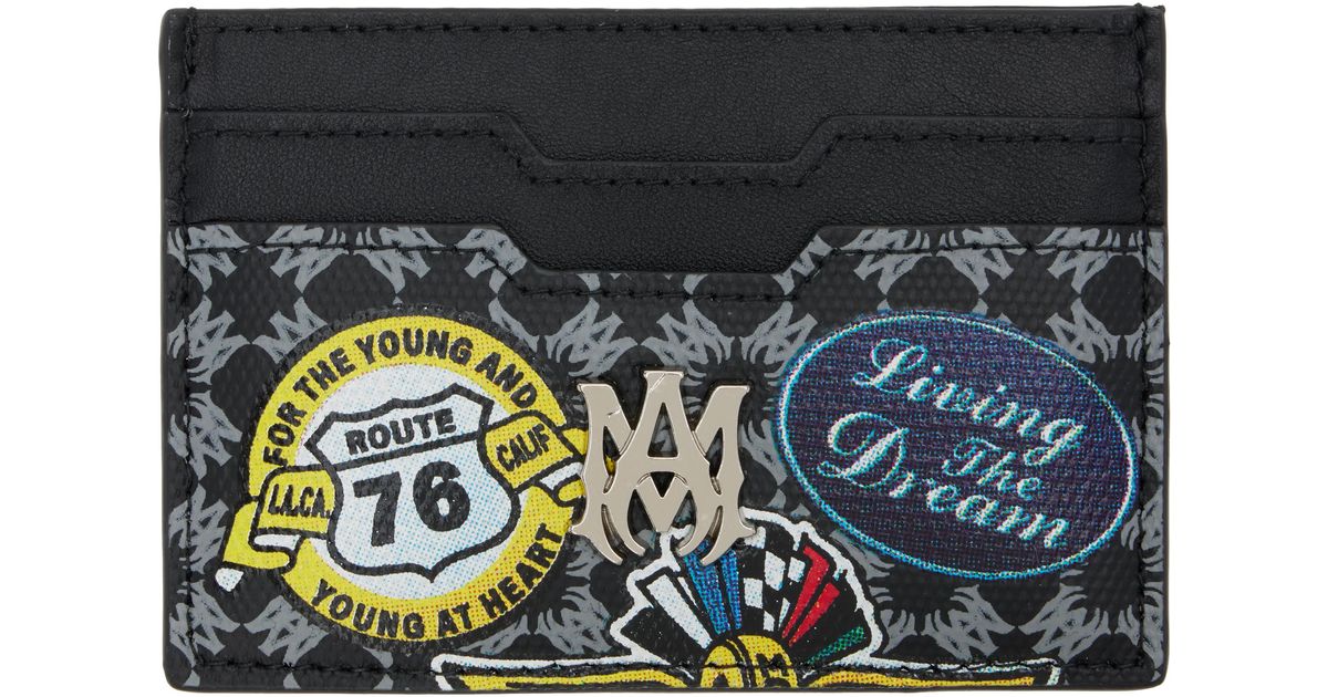 Amiri Ma Station Patch Card Holder in Black for Men | Lyst Australia