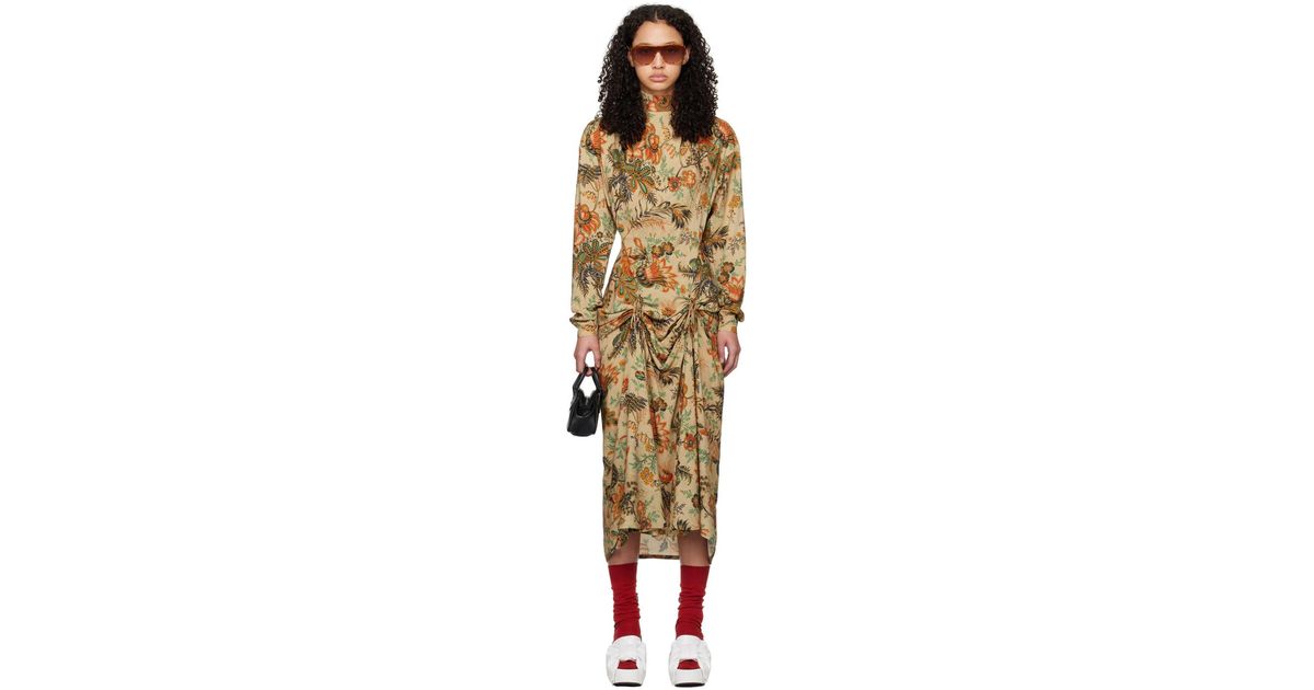 Vivienne Westwood Multicolor Cj Midi Dress in Black | Lyst