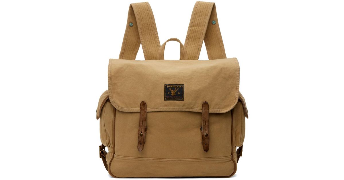 RRL Khaki Falcon Backpack in Brown for Men | Lyst UK