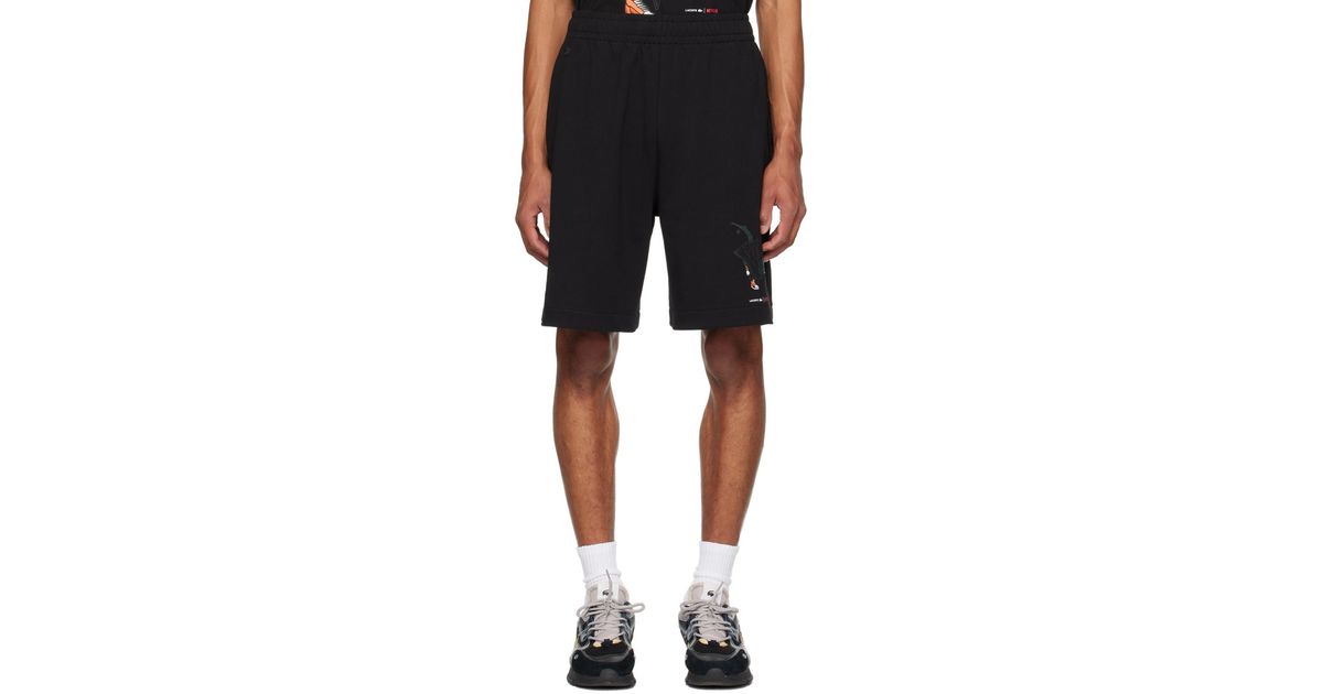 Lacoste Black Netflix Edition Shorts for Men | Lyst