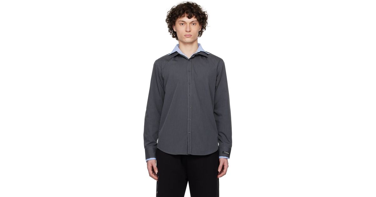 PROTOTYPES Double Layer Shirt in Black for Men | Lyst
