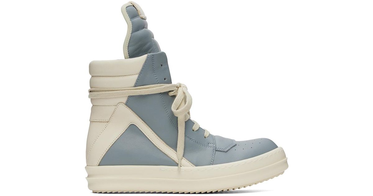 Rick Owens High-Top Geobasket Sneakers For in Blue | Lyst