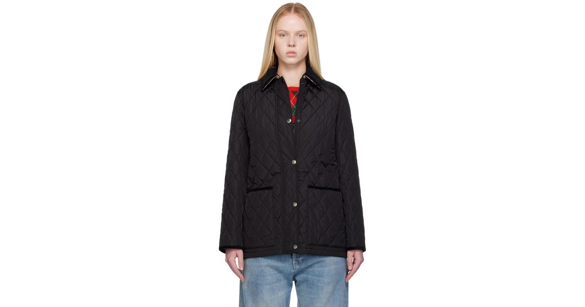 Burberry Broadway Quilted Nylon Jacket in Black | Lyst