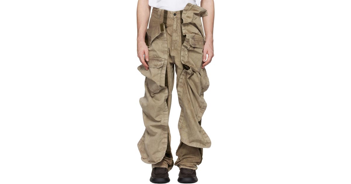 Y. Project Khaki Velcro Cargo Pants in Natural for Men | Lyst