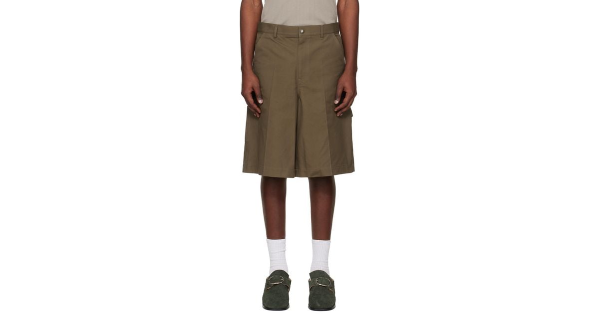 Toga Virilis Khaki Canvas Shorts for Men | Lyst UK