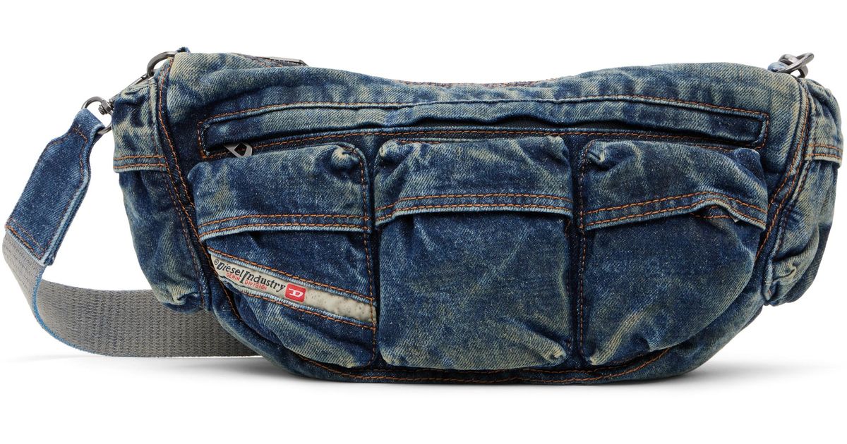 DIESEL Travel 3000-Multipocket Denim Bag in Blue for Men | Lyst